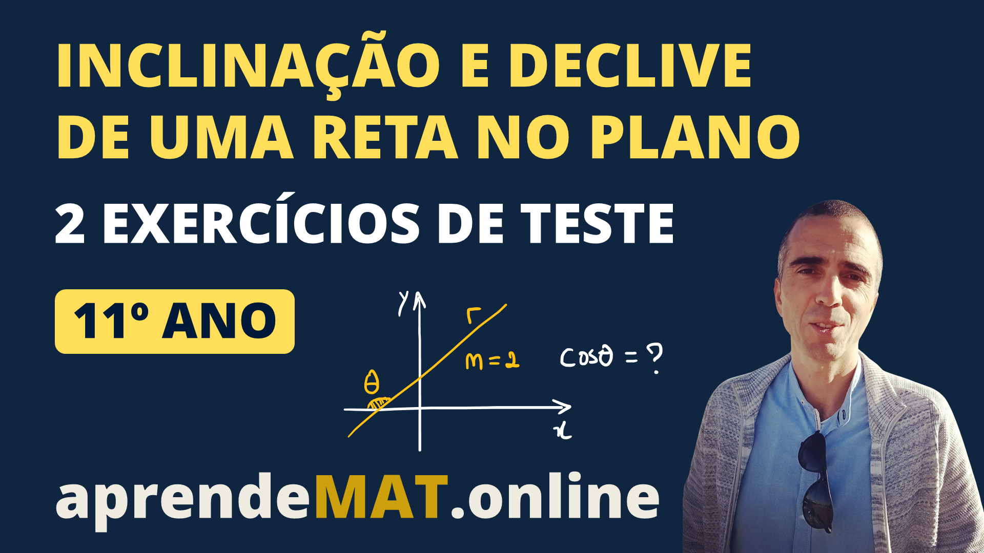 Como calcular a inclinação de uma reta. Relação entre declive e ...
